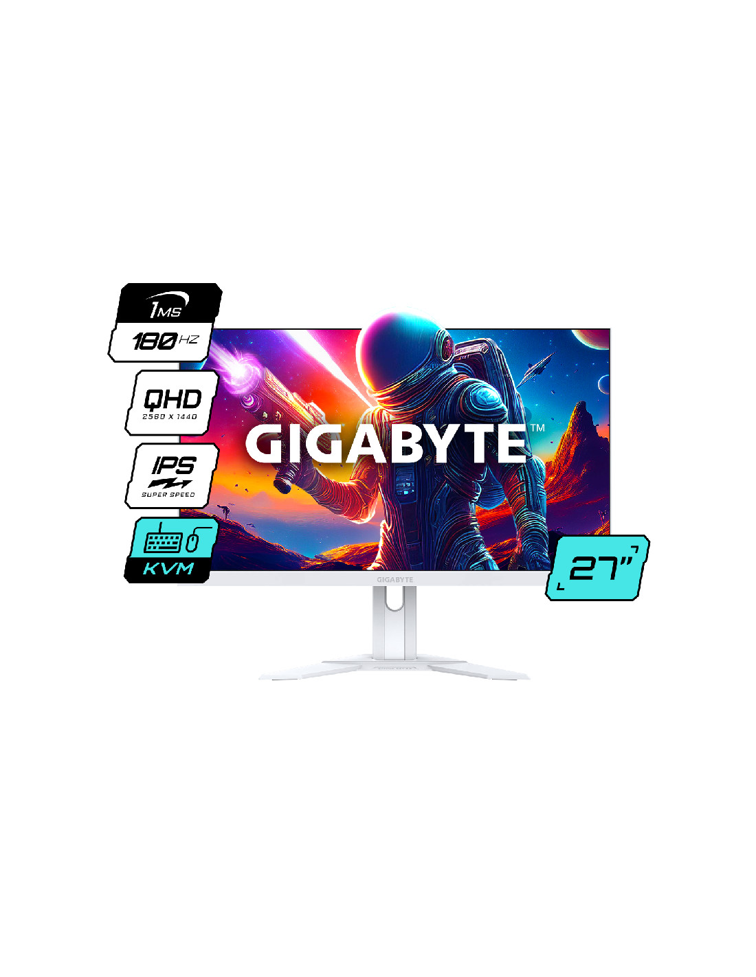 Monitor Gamer Gigabyte 27" GS27QCA QHD 180Hz 1ms | Alto Rendimiento