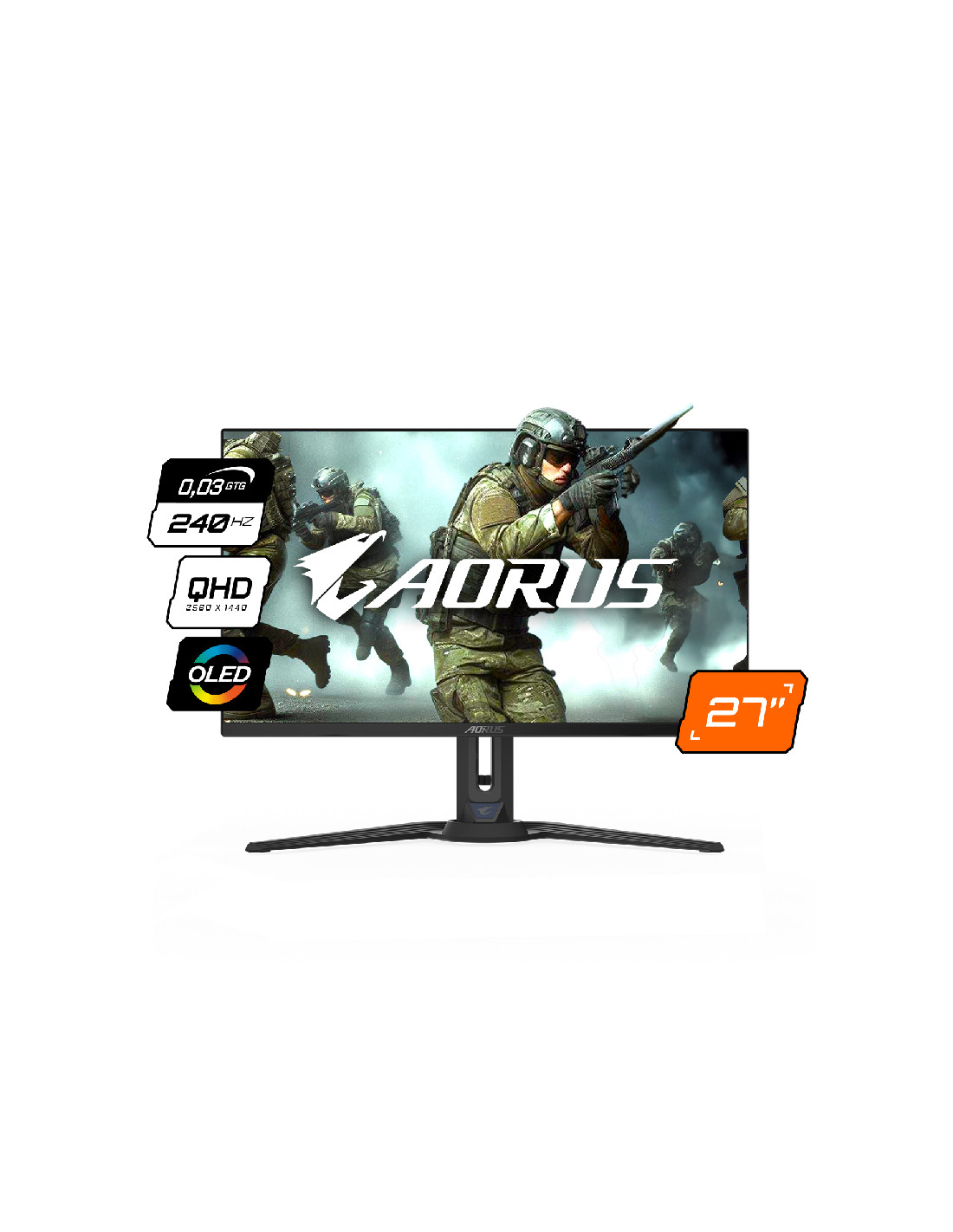 Monitor Gamer Gigabyte 27" GS27QCA QHD 180Hz 1ms | Alto Rendimiento